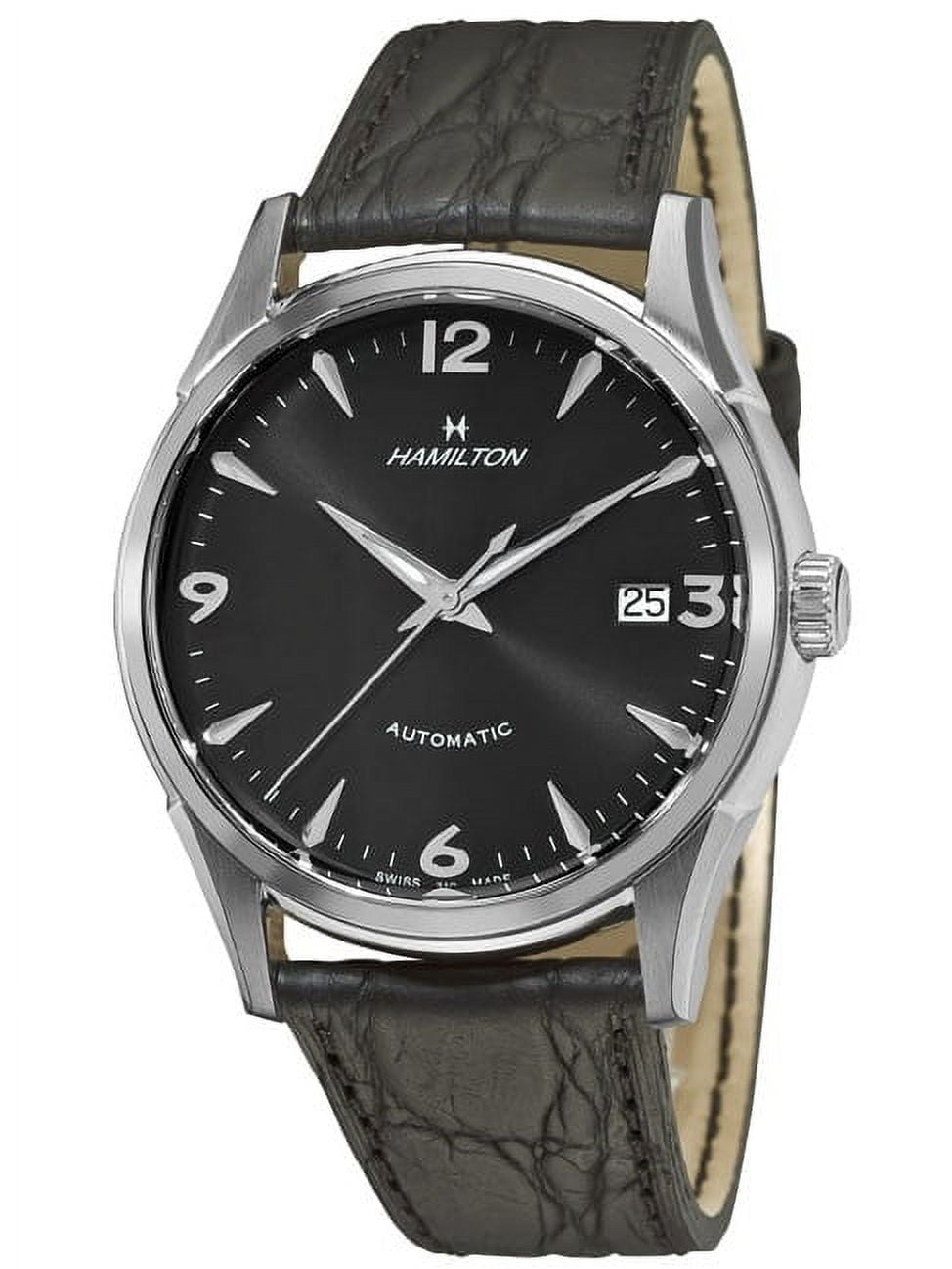 Hamilton Thinomatic Black Dial Black Leather Strap Men's Watch ...