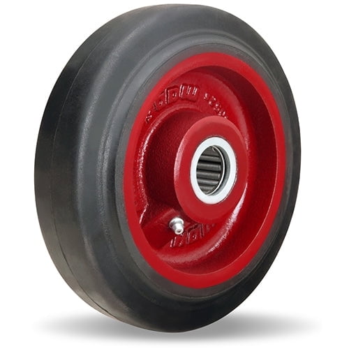 Hamilton W-720-R-5/8 Mold-on Rubber on Cast Iron Wheel - 7” Diameter, 2 ...