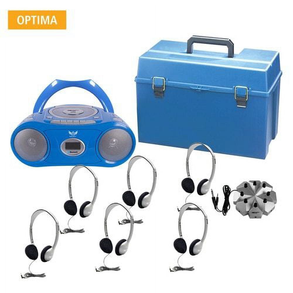 HamiltonBuhl 6 Person Listening Center with Bluetooth® CD/Cassette/FM ...