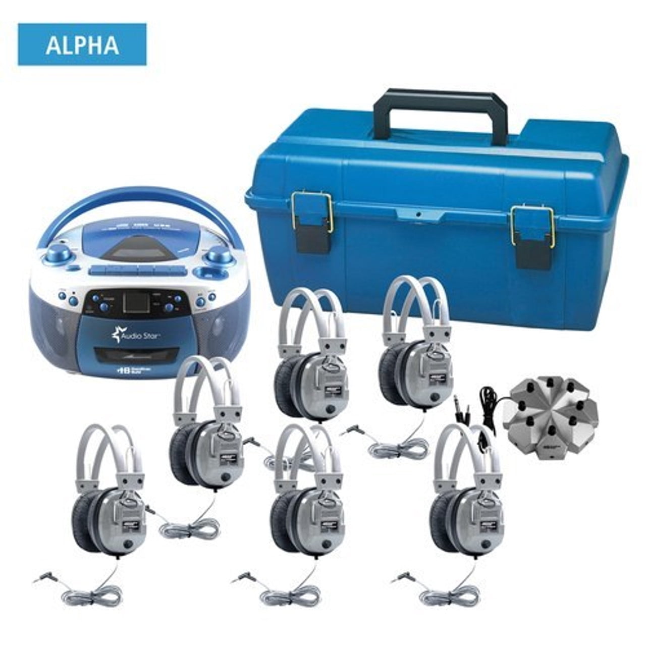 HamiltonBuhl AudioStar™ 6-Station Listening Center with USB, CD ...