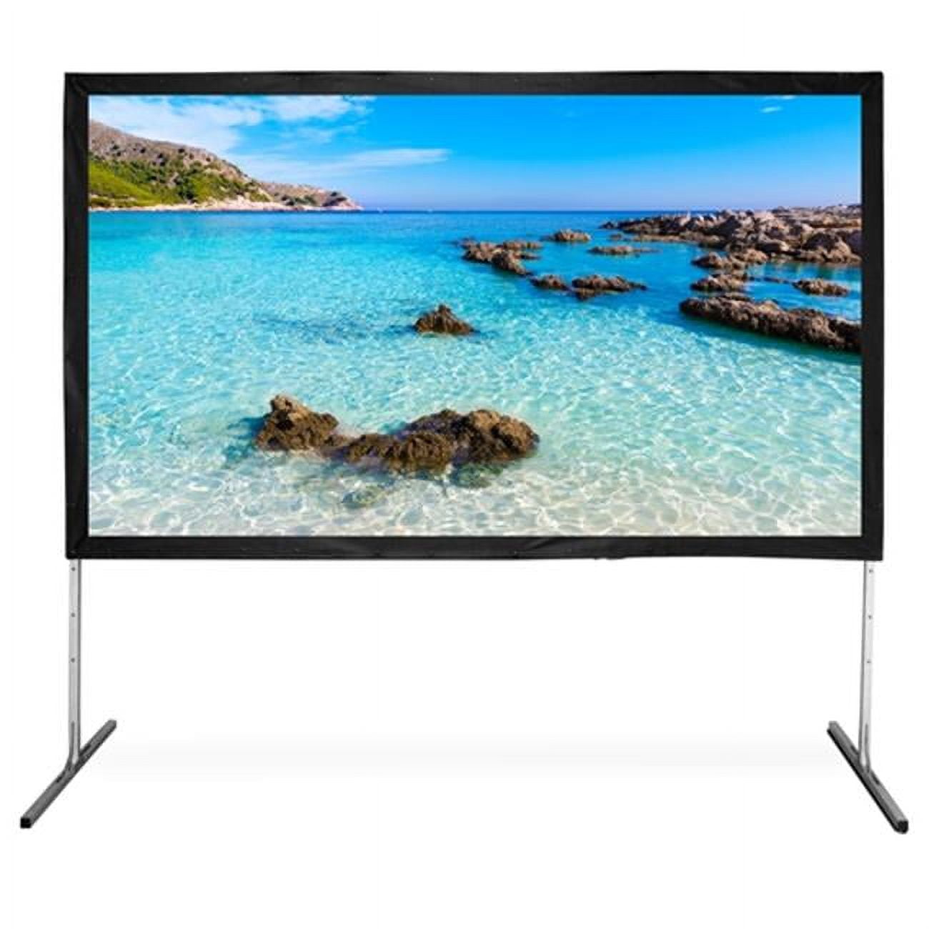 Hamilton Buhl HDTV Format - Projection screen with legs - 110" (109.8 ...