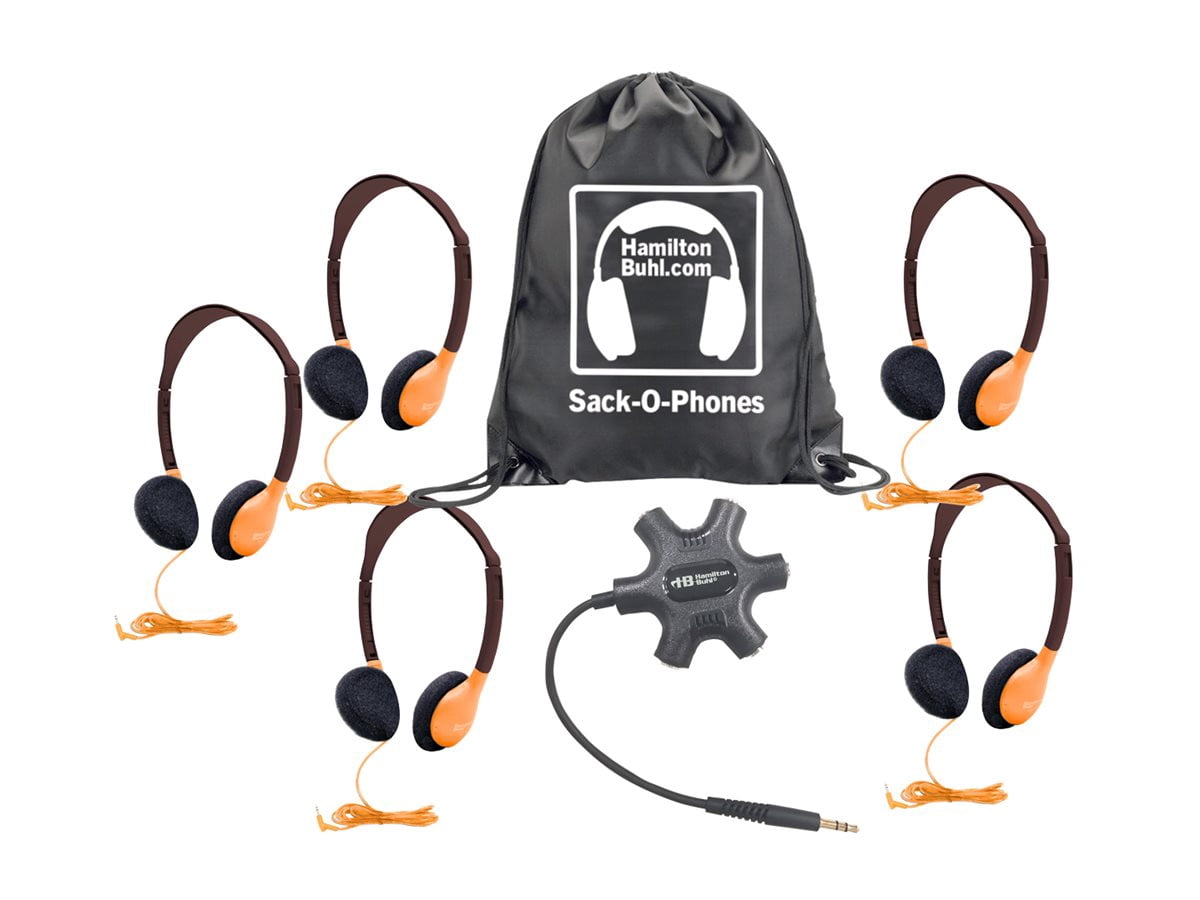 Galaxy Sack-O-Phones - 5 - HA2 in Orange Headphones with 1 Star Fish ...