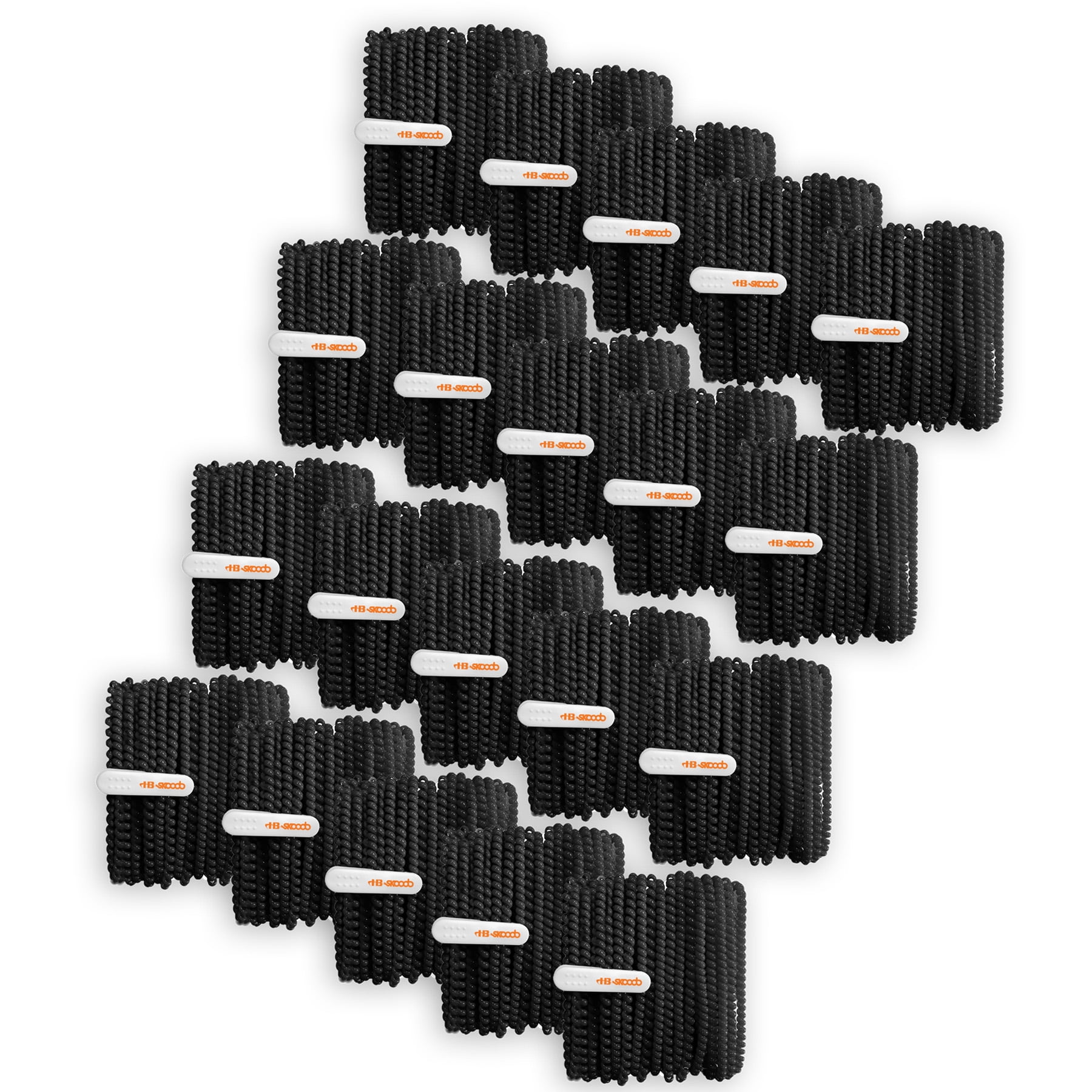 HamiltonBuhl® Skooob Tangle Free Earbud Covers - Jet Black, Pack of 20 ...