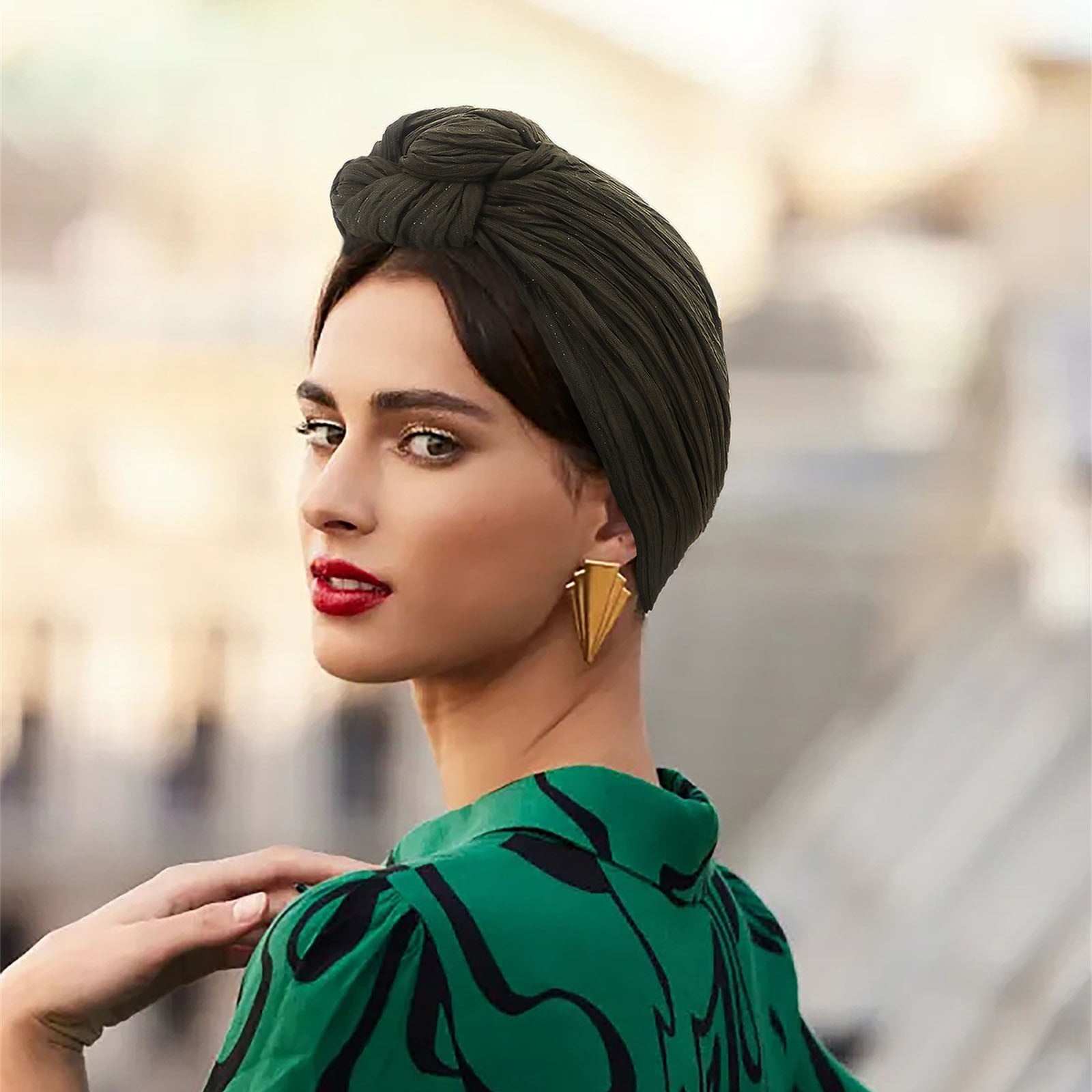 Hamky Hair Accessories,Hair Bands,Woman Muslim Headscarf Cap Cotton ...