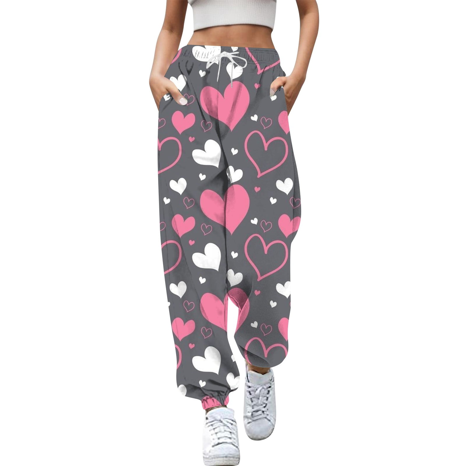 Hamky Palazzo Pants Sweatpants Women Women's Valentines Day Tights With ...
