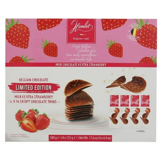 Hamlet Belgian Chocolate Strawberry Thins 17.6 Ounce - Walmart.com