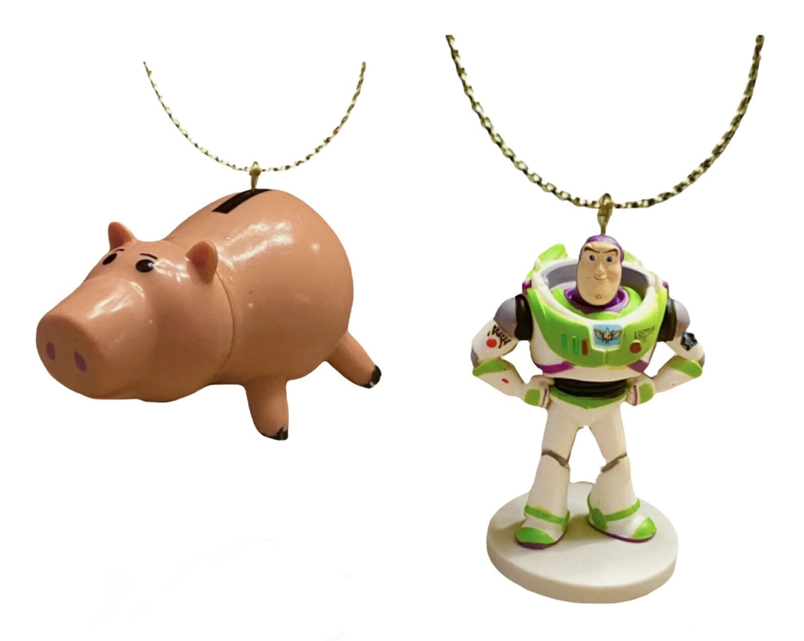 Hamm Pig & Buzz Lightyear Pvc FIGURE ORNAMENT Figurine NEW Ham Charm ...