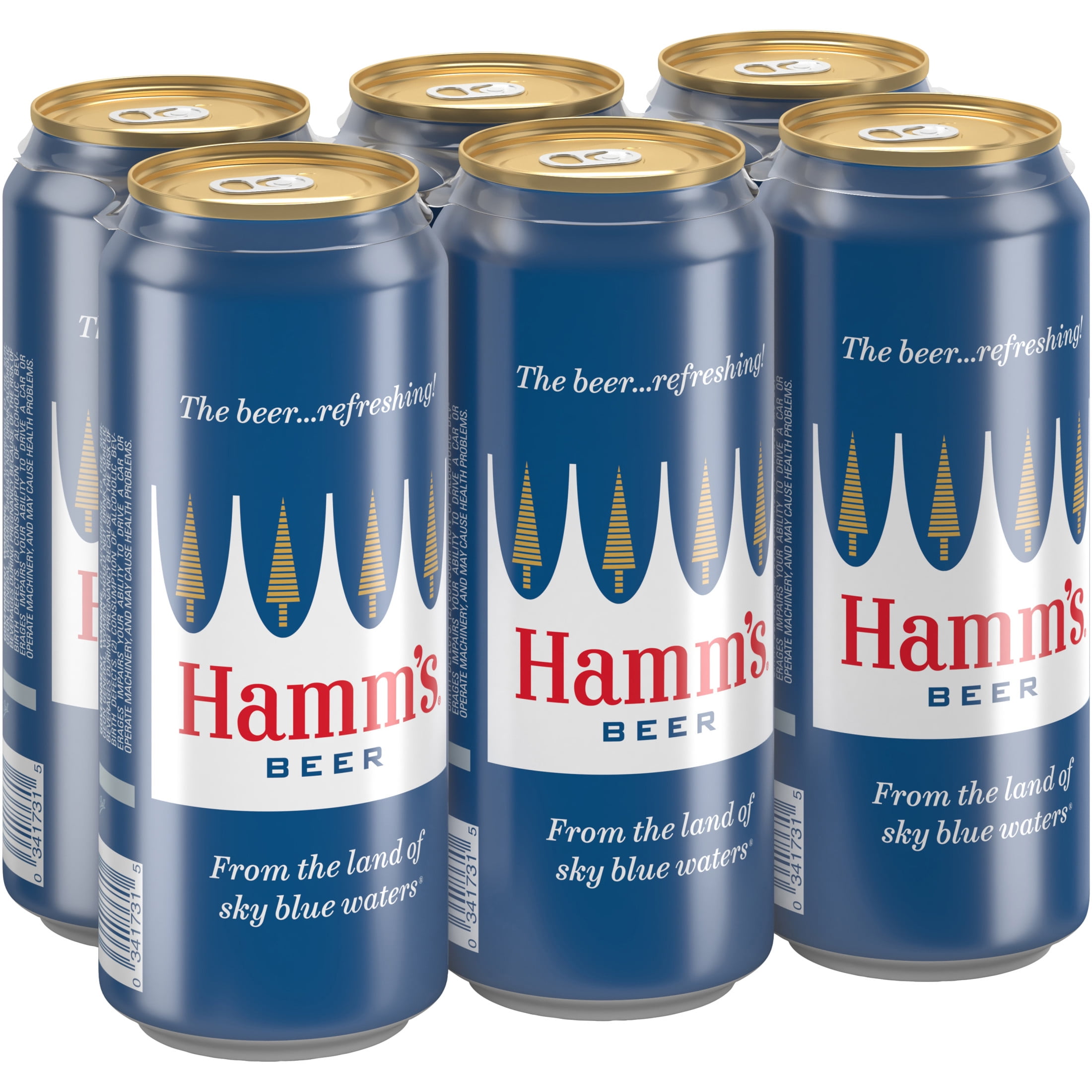 Hamm's Beer, 6 Pack, 16 fl oz Aluminum Cans, 4.7% ABV - Walmart.com