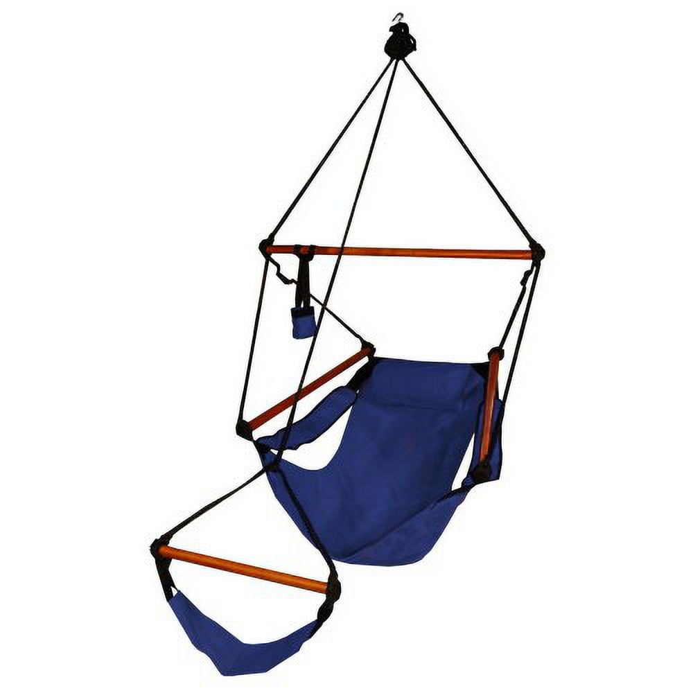Hammaka Hanging Hammock Air Chair, Wooden Dowels, Blue - Walmart.com