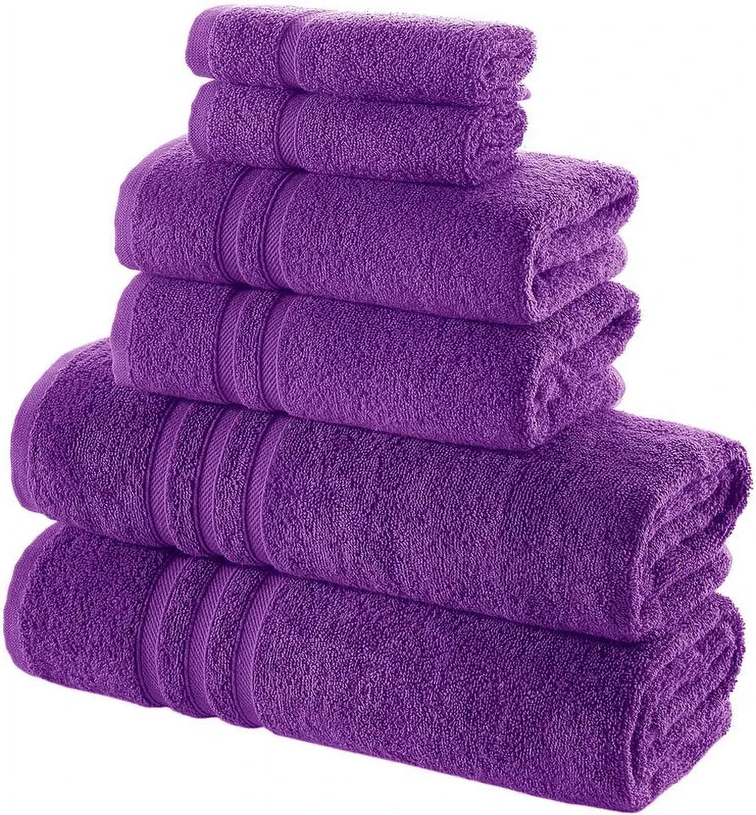 Mainstays Performance Solid 6-Piece Bath Towel Set - Coolwater ...