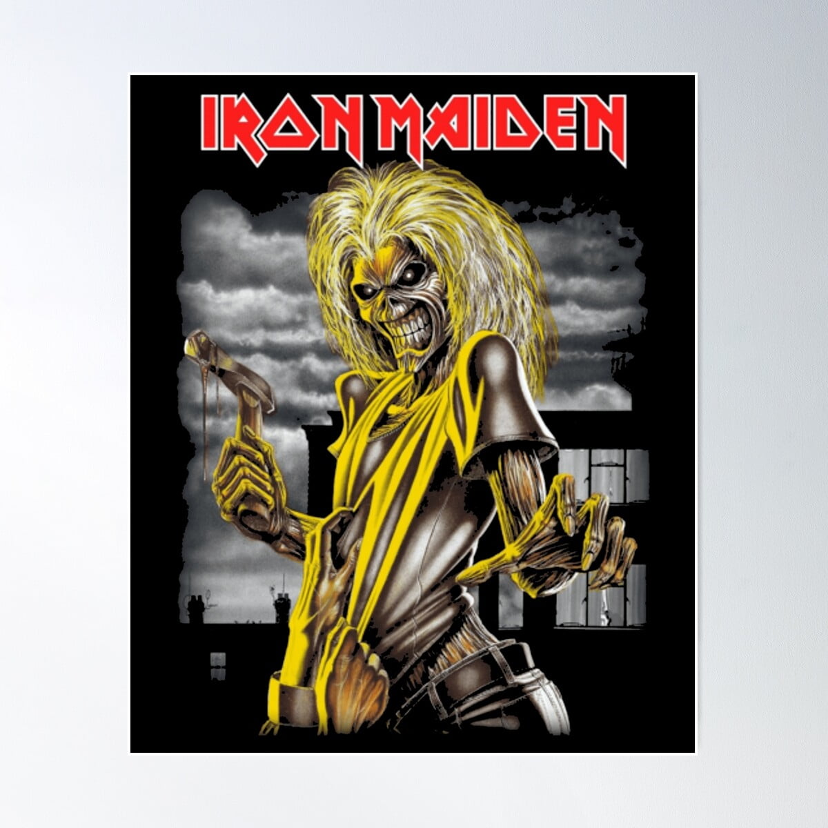 Hammer And Skeleton Poster Wall Art, Modern Wall Decor For Living Room ...