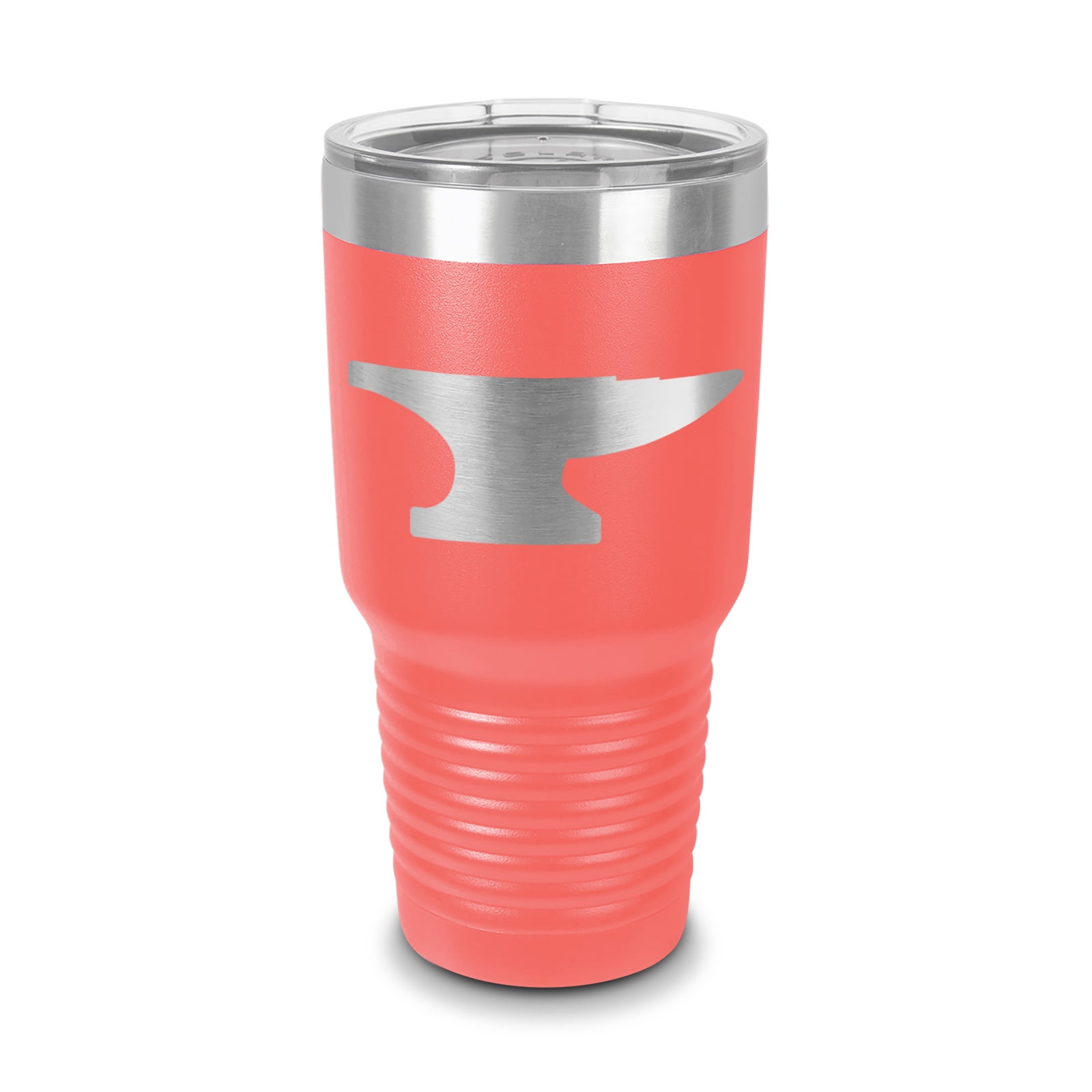 Hammer and Anvil Tumbler 30 oz - Laser Engraved w/ Clear Lid ...