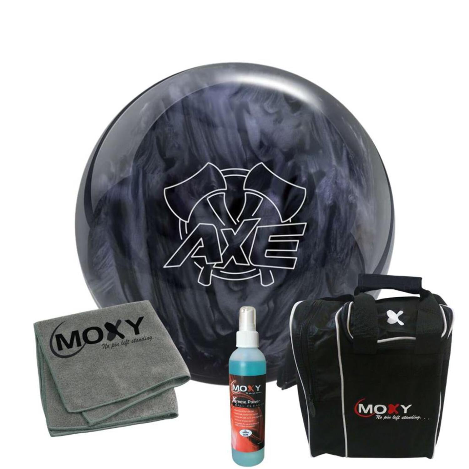 Hammer Axe Black/Smoke Bowling Ball | Moxy Strike Black Bowling Bag ...