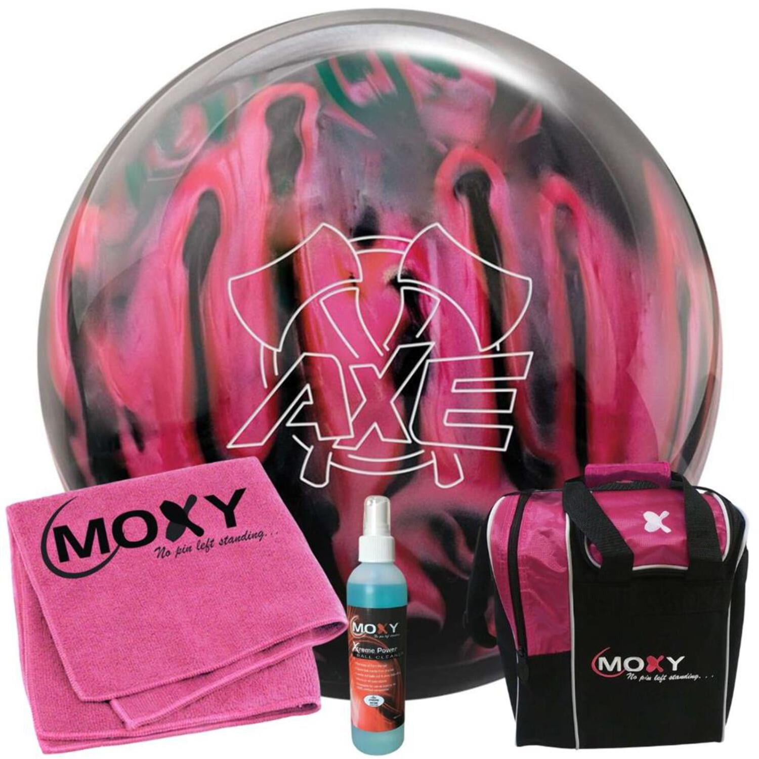 Hammer Axe Pink/Smoke Bowling Ball | Moxy Strike Pink Bowling Bag ...