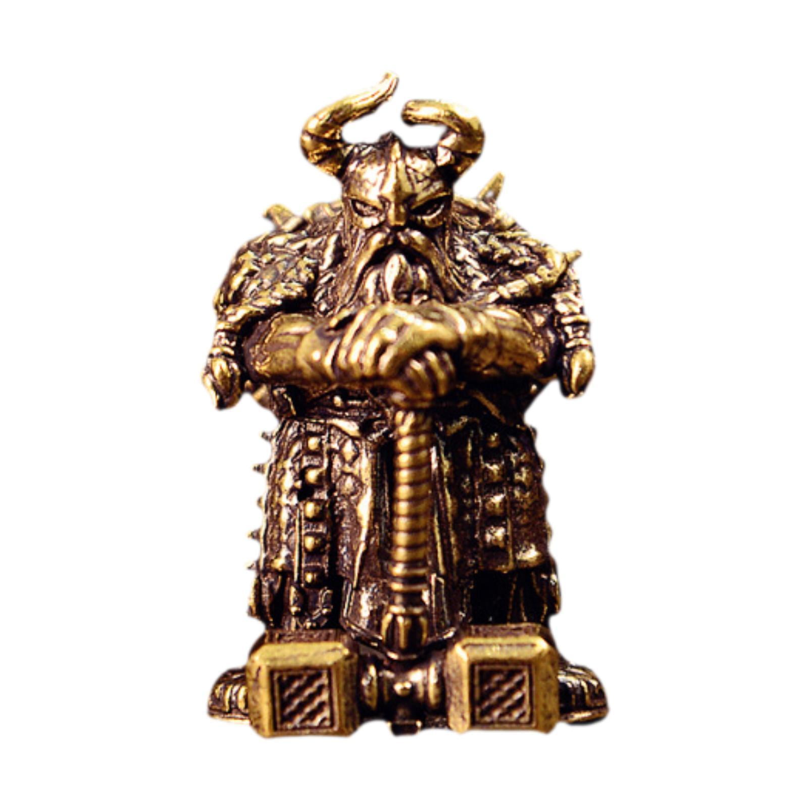 Hammer God Statue Desk Figurine Ornament Copper Craft Unique Artwork ...