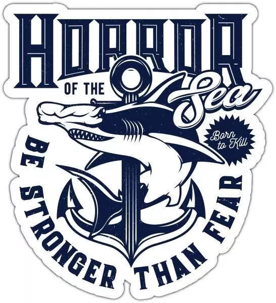 Hammer Head Shark Anchor Horror Sea Ocean Car Window Stickerphone Decal ...
