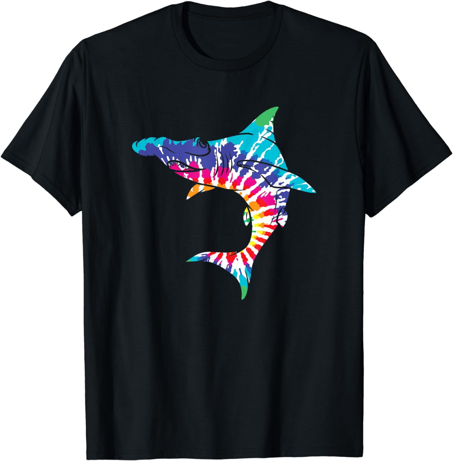 Hammer Head Shark swims tie dye for Triana World Travel T-Shirt - Walmart.com