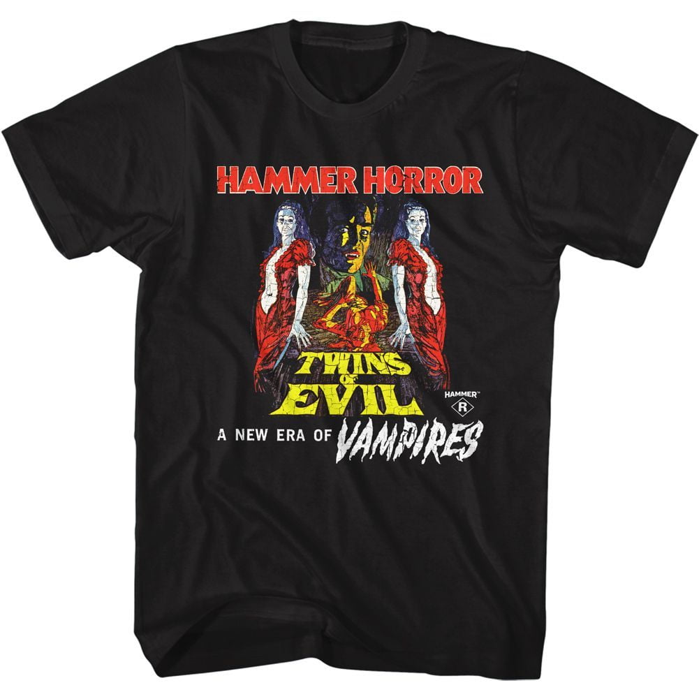 Hammer Horror Twins Of Evil Poster Black Adult T-Shirt 6Xl - Walmart.com