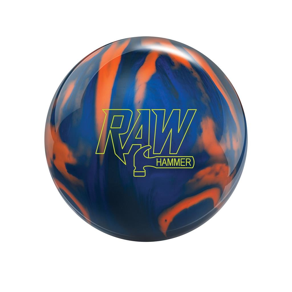 Hammer Bowling Raw Hammer Bowling Ball, Blue/Black/Orange, 11lbs ...
