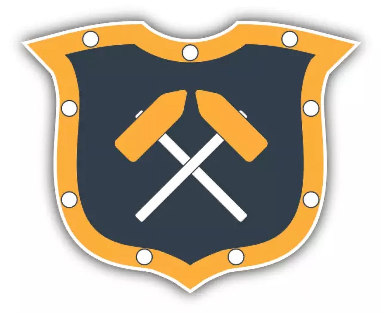 Hammer Shield Heraldic Sticker Phone Decal Water Bottle Stickers Car ...