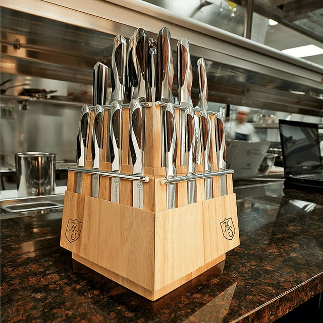 Hammer Stahl Stainless Steel 21-Piece Kitchen Knife Set with Steak ...