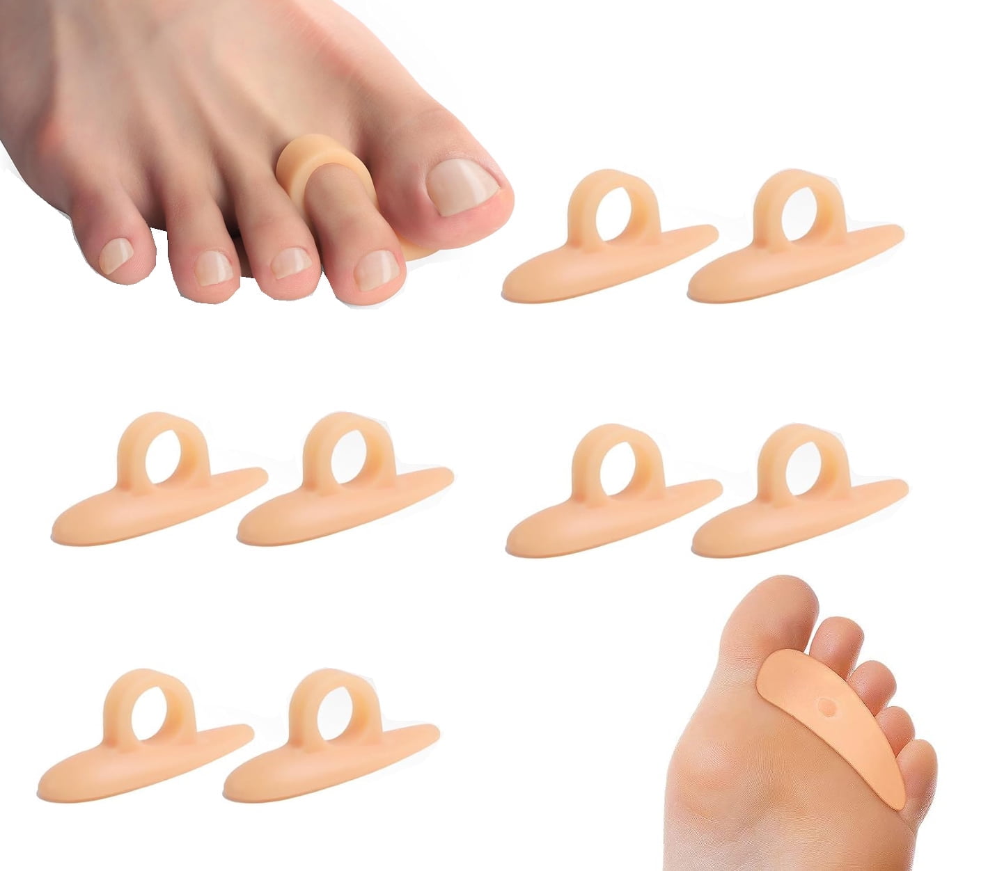 Hammer Toe Gels,4 Pair Gel Hammer Toe Crest Cushions, Hammer Toe ...