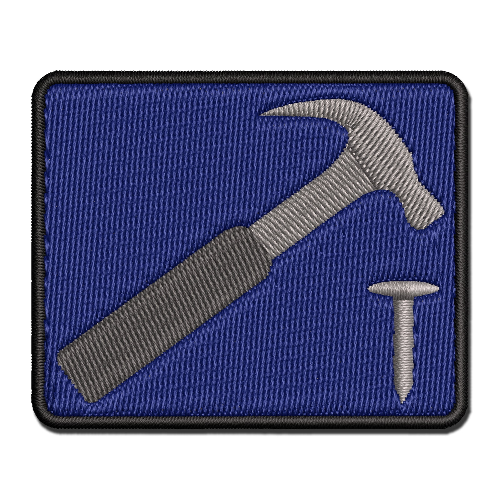 Hammer and Nail Construction Applique Multi-Color Embroidered Iron-On ...