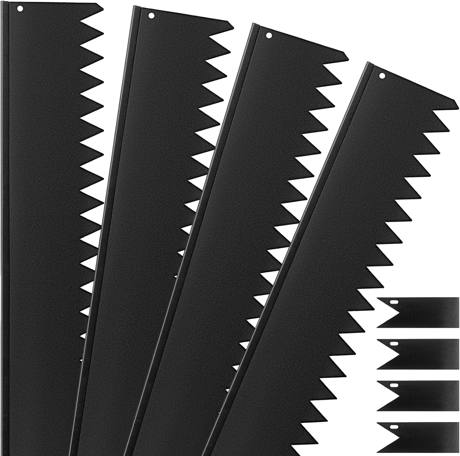 Hammer-in Metal Garden Border with Clips, Galvanized Steel Black ...