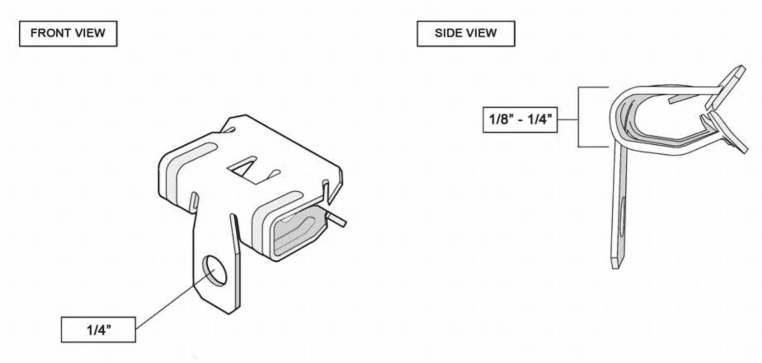 Hammer-on Knock-on Spring Beam Clamps Flange Clamps Profile Clips for 1 ...