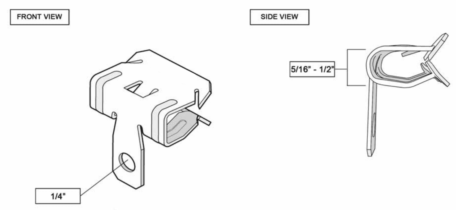 Hammer-on Knock-on Spring Beam Clamps Flange Clamps Profile Clips for 5 ...