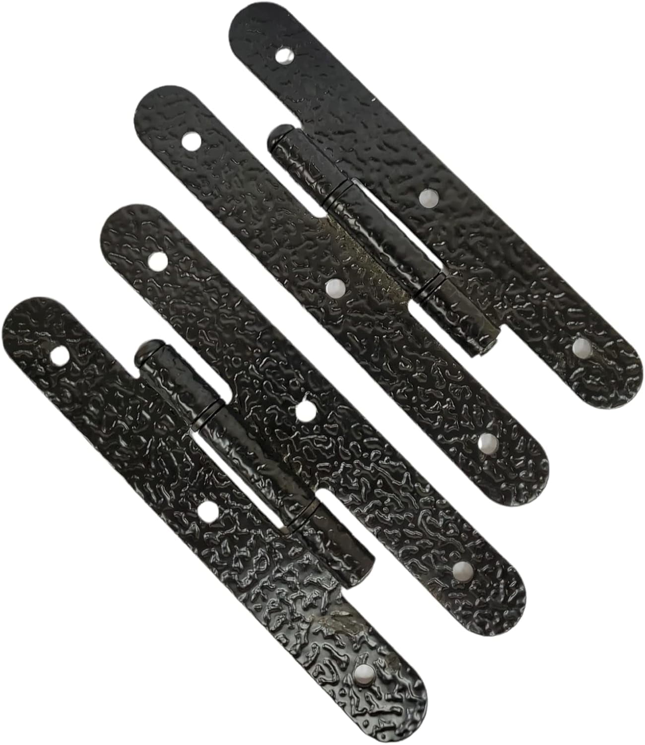 Hammercraft Wrought Iron H Hinges 7" for Ornamental Doors - Black ...