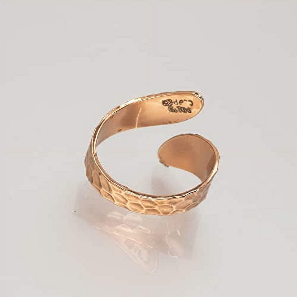 Hammered Copper Bypass Ring - Walmart.com