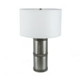 Hammered Iron Table Lamp with Mango Wood Accent, 16x24.4 Inch, Natural ...