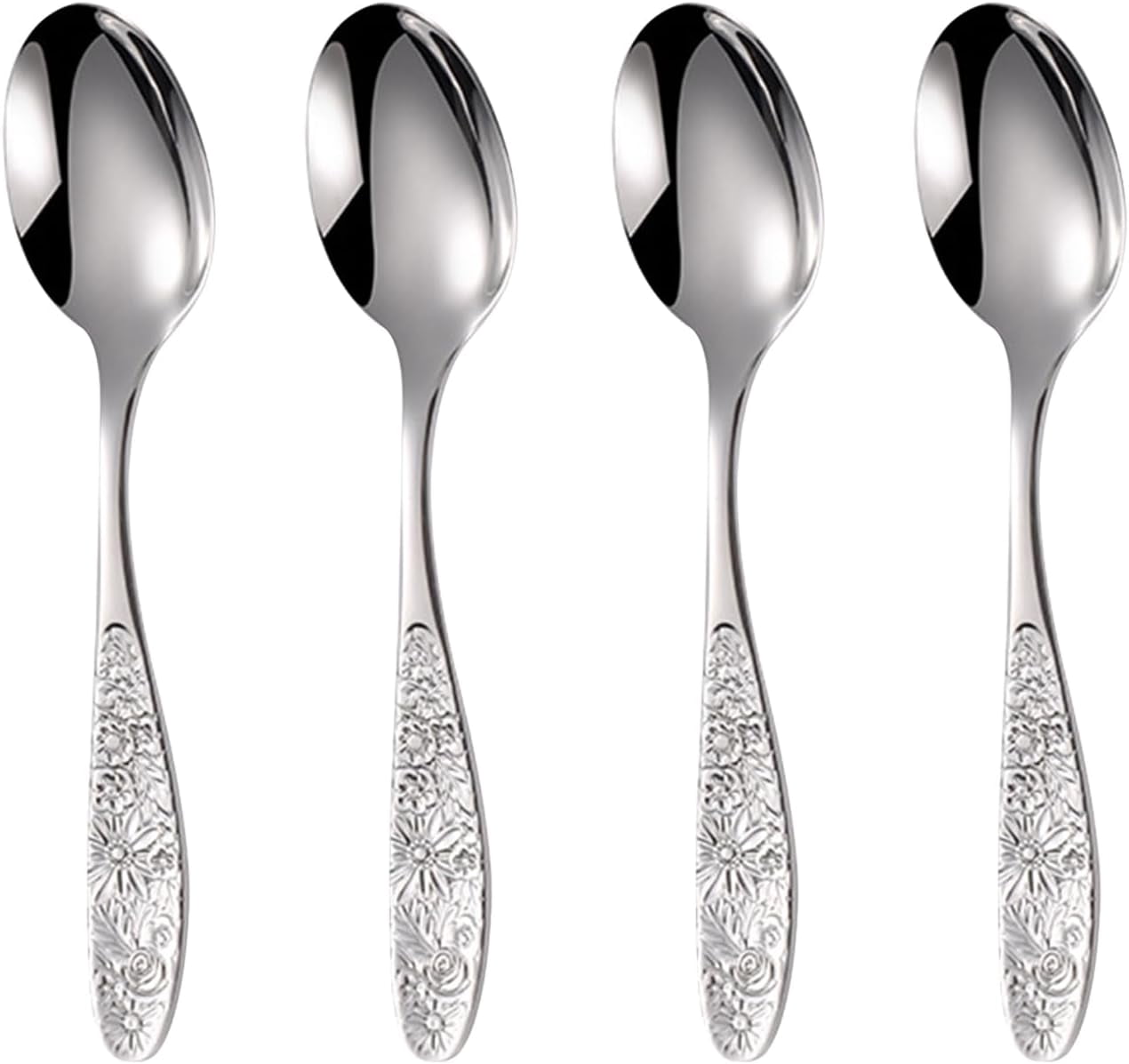 Hammered Pattern Stainless Steel Bouillon Spoon,Embossed Pattern ...