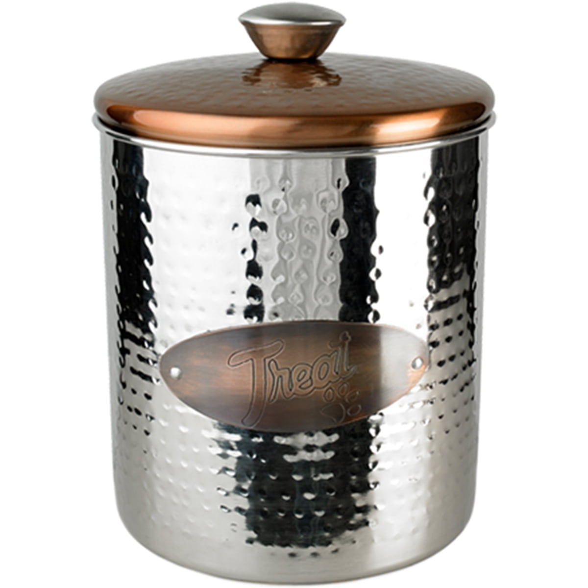 Hammered Stainless Steel & Copper Top Tr - Walmart.com