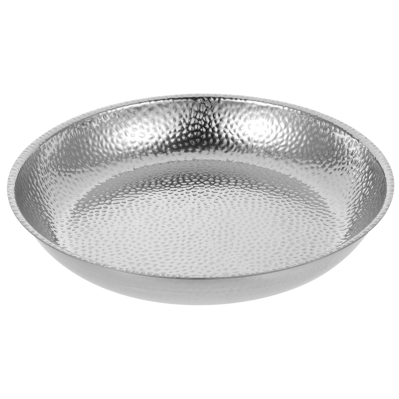 Hammered Stainless Steel Plate Round Food Plate Western Steak Plate ...