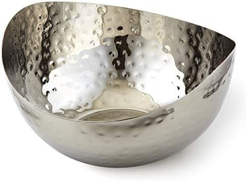 Hammered Stainless Steel Wave Candy Dish/Catch All Bowl (6"x6"), Silver ...