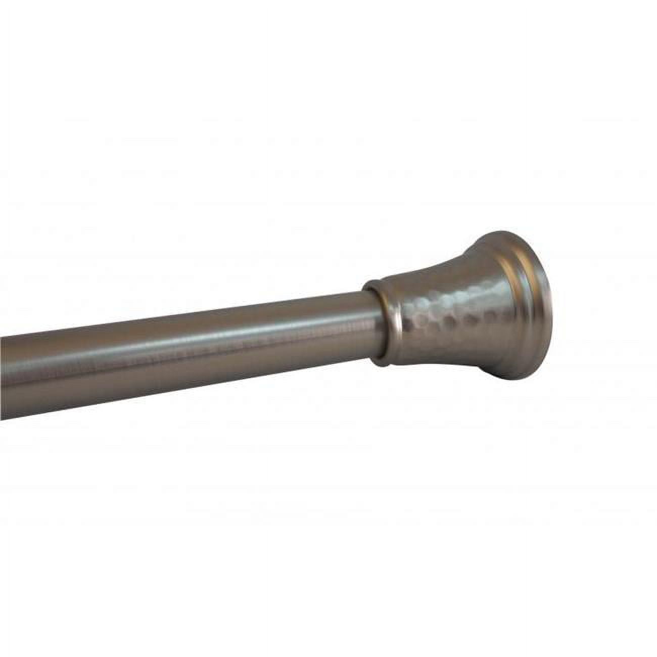 Hammered Surface Decorative Shower Rod - Chrome Finish - Walmart.com