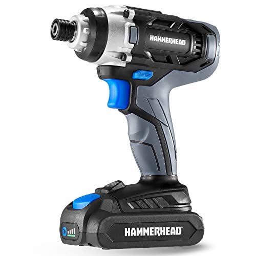 Hammerhead 20V 1/4 Inch Cordless Impact Driver Kit with 1.5Ah Battery ...