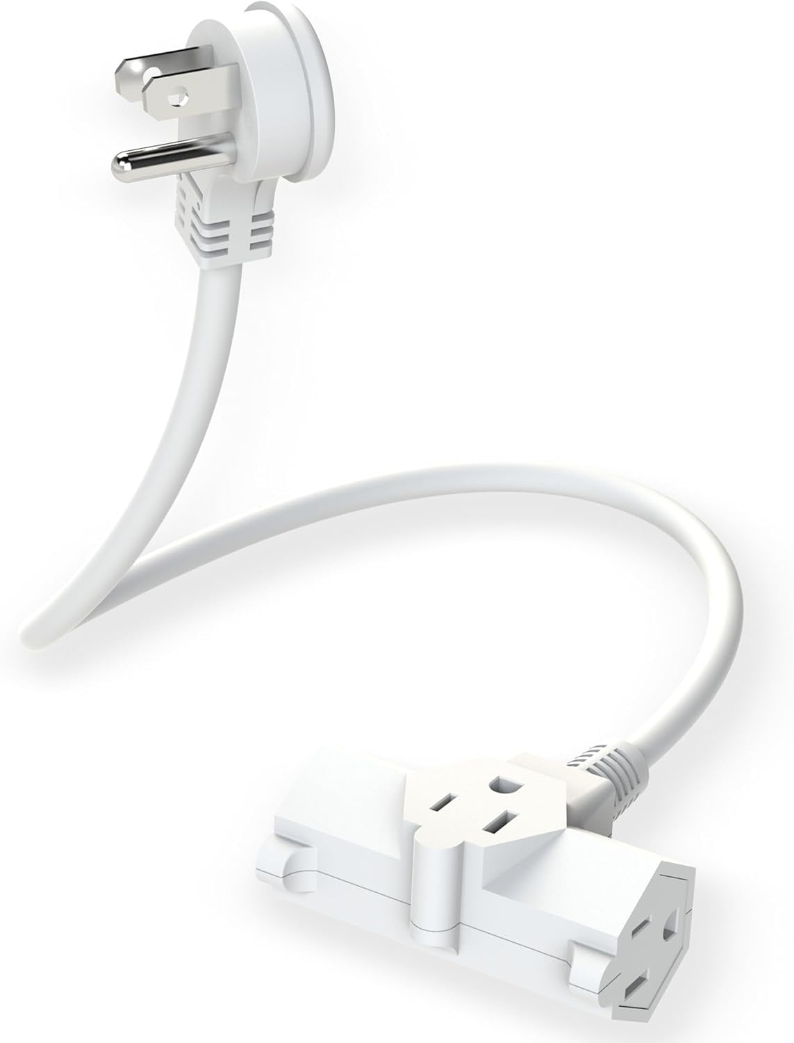 Powercords Hammerhead 3 Outlet Power Plug Extender, White, 6 ft, Flat ...