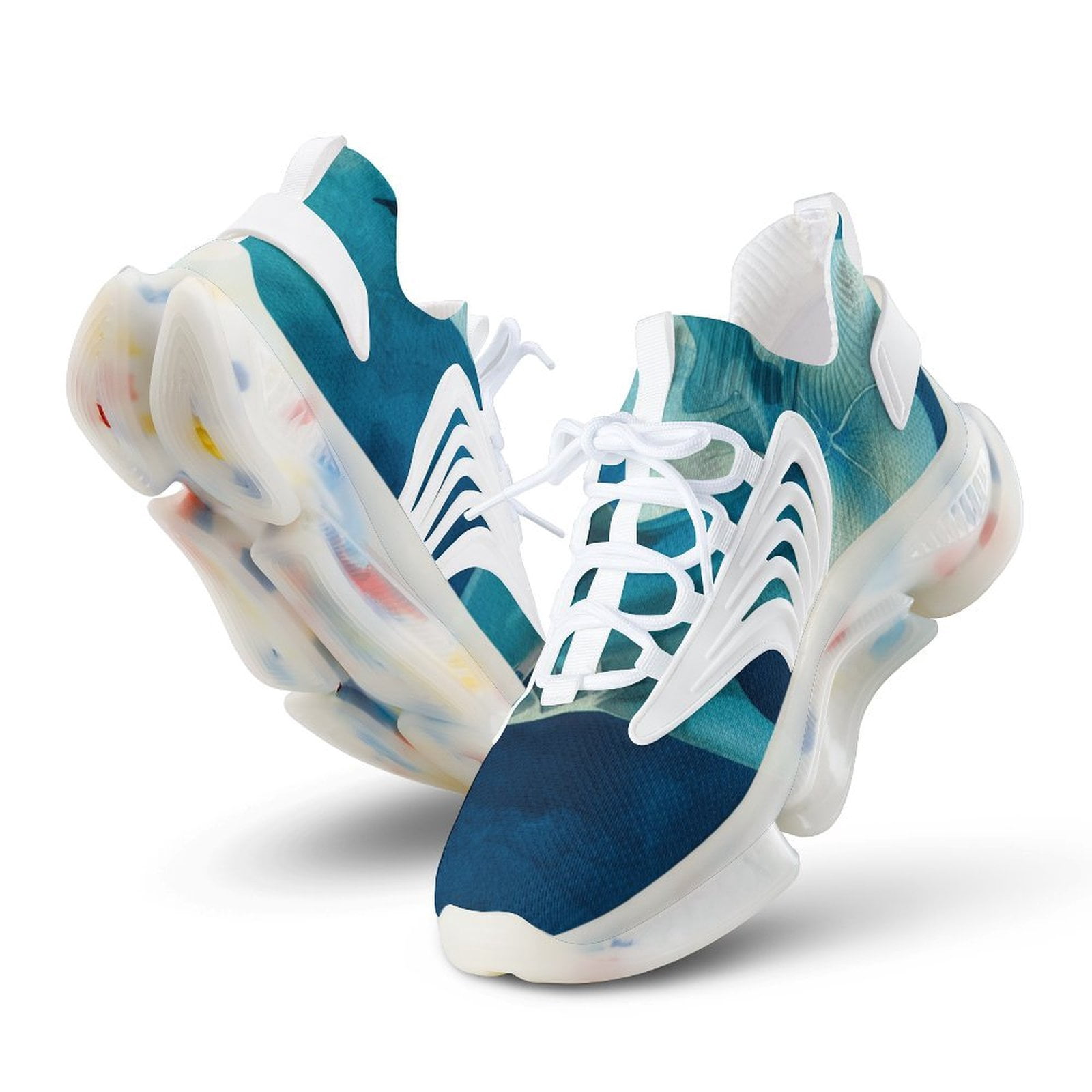 Hammerhead Shark Blue Flower Art Walking Shoes for Men Woman ...