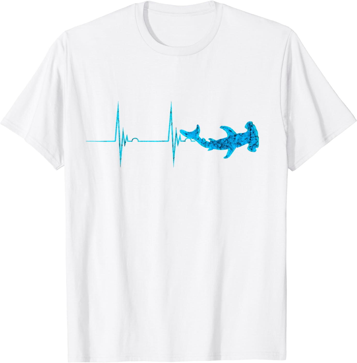 Hammerhead Shark Heartbeat EKG Pulse Ocean Fish T-Shirt T-Shirt ...