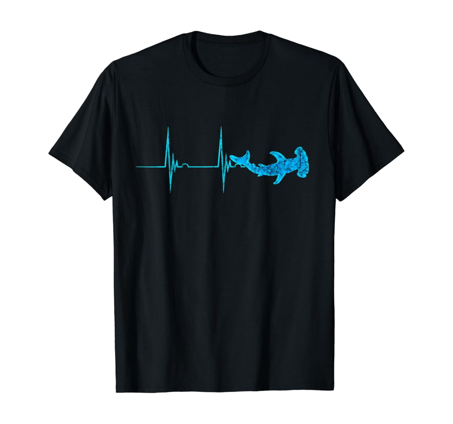 Hammerhead Shark Heartbeat Ekg Pulse Ocean Fish T-Shirt T-Shirt ...