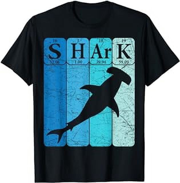 Hammerhead Shark Periodic Table Elements Retro Shark T-Shirt - Walmart.com