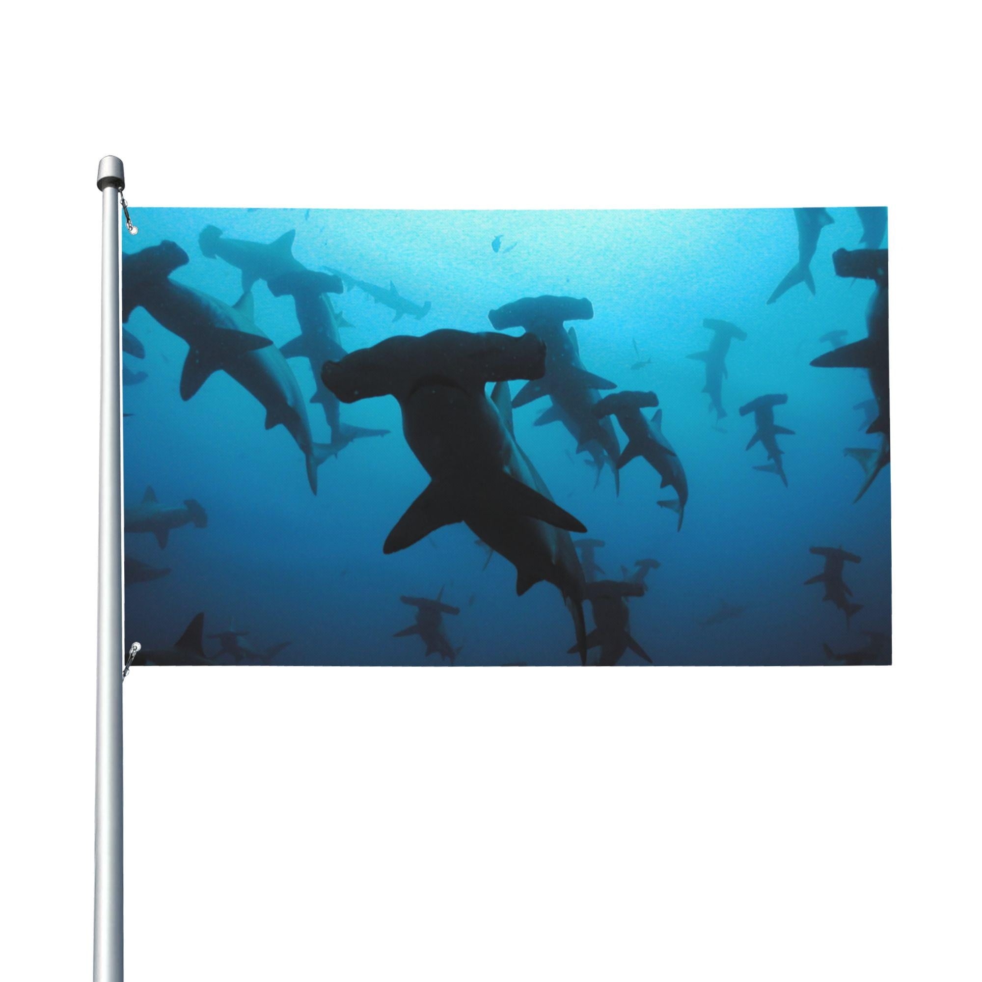 Hammerhead Sharks Flag For Indoor Home House Decor Durable Garden ...