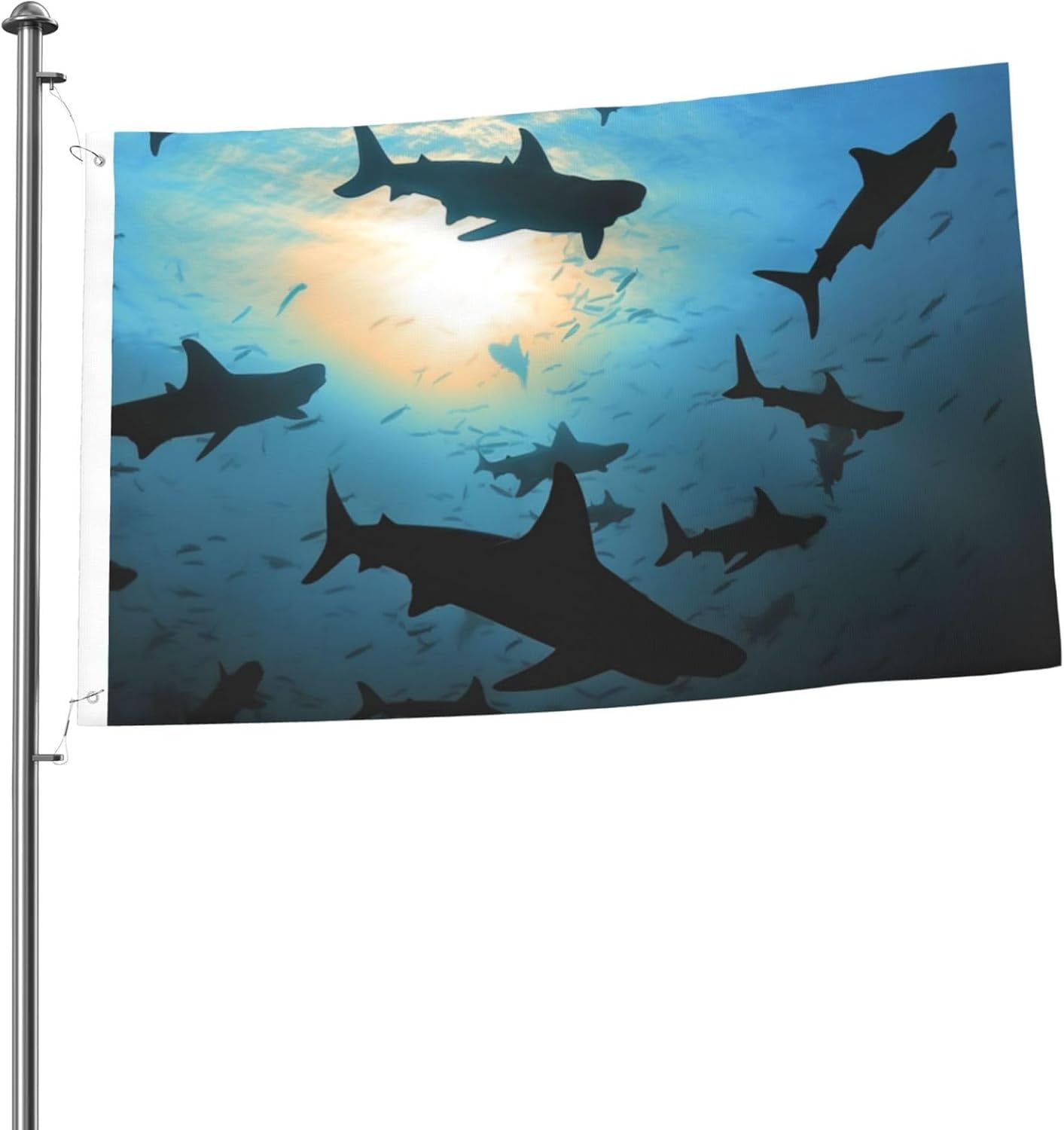 Hammerhead Sharks Garden Flags Holiday Banner with Brass Grommets Large ...