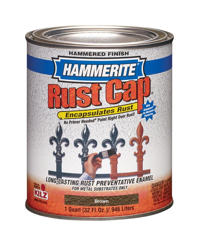 Hammerite Rust Cap Indoor and Outdoor Hammered Brown Alkyd-Based Metal ...