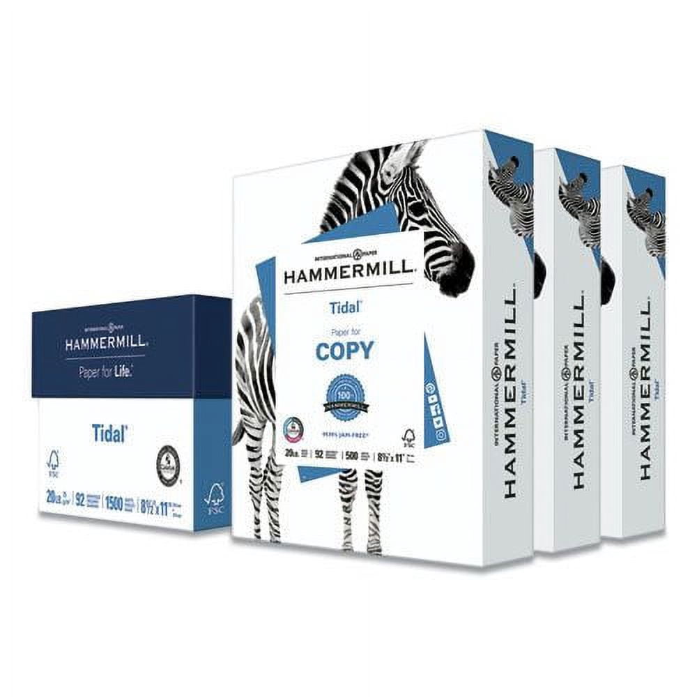 Hammermill 162180 Tidal Print Paper, 92 Bright, 20lb, 8.5 X 11, White ...