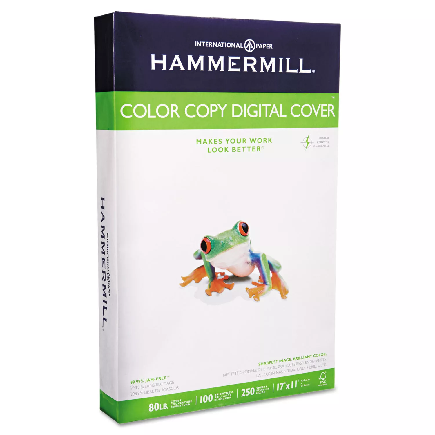 Hammermill Copier Digital Cover Stock 80 lbs. 17 x 11 Photo White 250 ...
