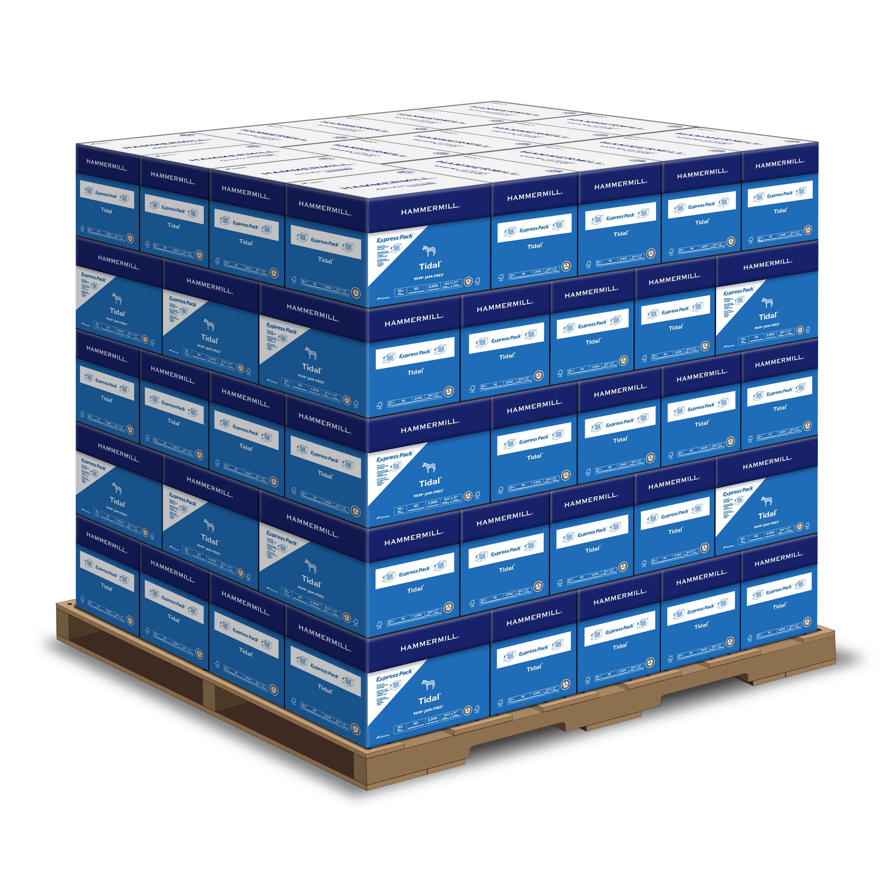 Hammermill Copy Paper, Tidal 20lb, 8.5x11, 1 Pallet, White, 80 Express ...